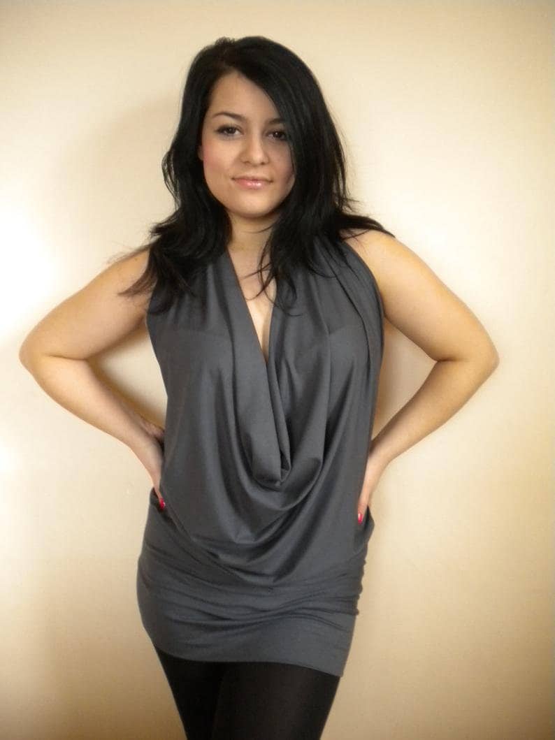 Backless Drape Halter Top, Sexy Mini Dress, Backless Drape Mini Dress ...