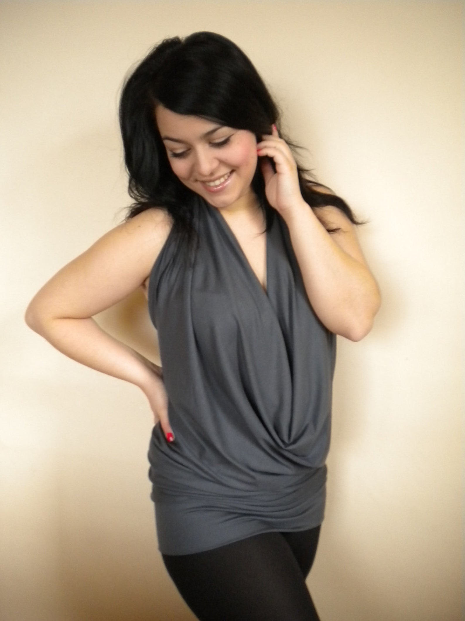 Backless Drape Halter Top, Sexy Mini Dress, Prom Evening Party Dress ...