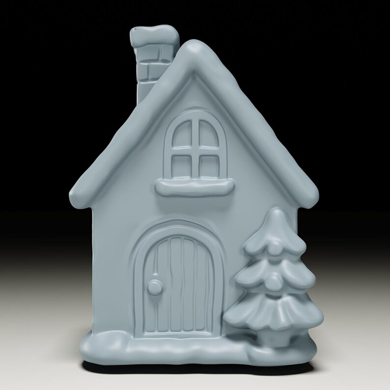 Winter Christmas House STL, Miniature Holiday Village (digital Download ...