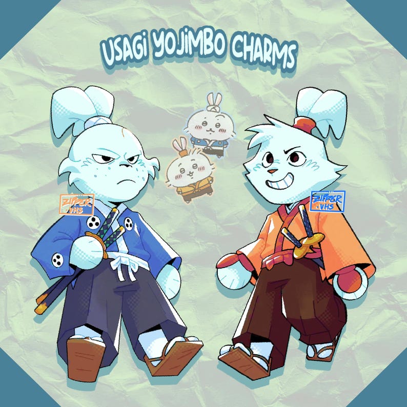 Samurai Rabbit Charms - Etsy