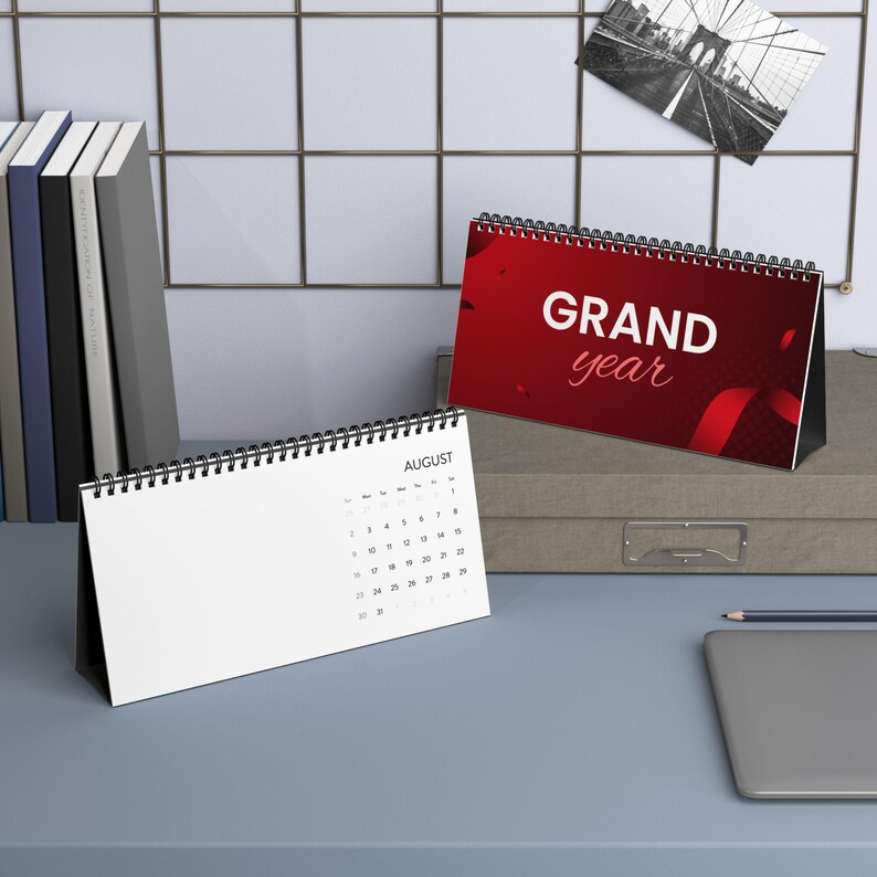 Personalized Desktop Calendar | 2026 Grid - Etsy
