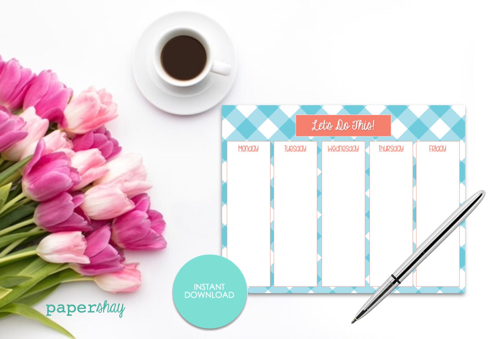 Weekly Planner Printable, Desktop Planner, Student Planner, Weekly ...