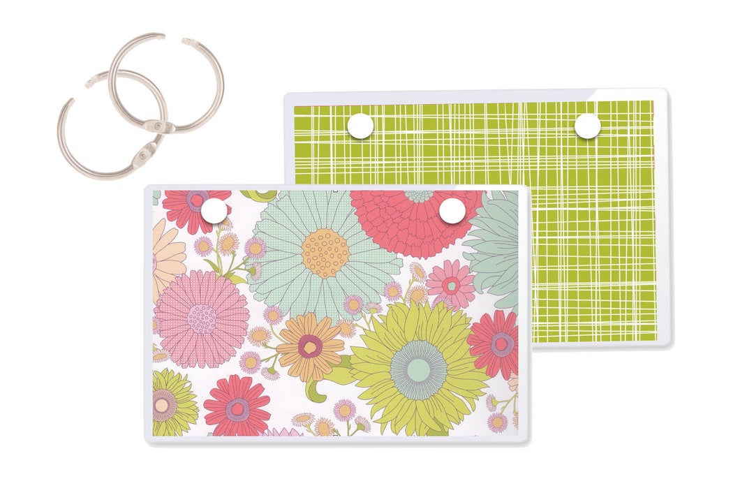 Floral Note Card Binder, Flashcard Holder or Recipe Book, Laminated ...