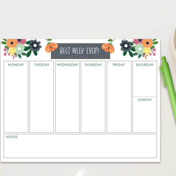 Planner Pad - Etsy