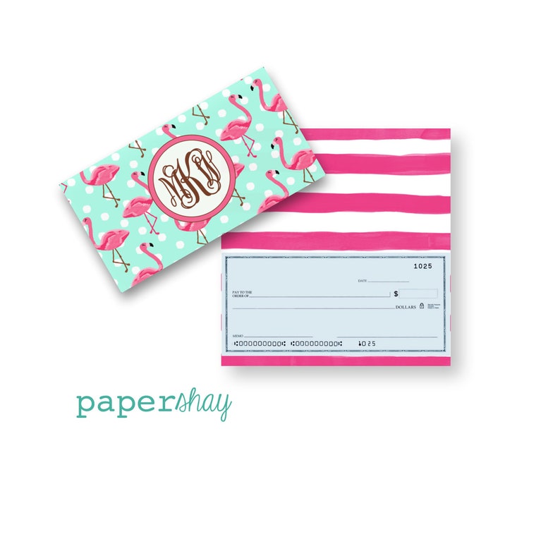 Checkbook Cover Monogrammed Vinyl Checkbook Cover Duplicate - Etsy