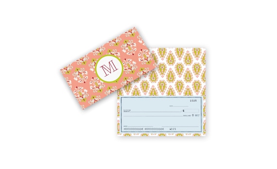 Checkbook Cover Monogrammed Vinyl Checkbook Cover Duplicate - Etsy