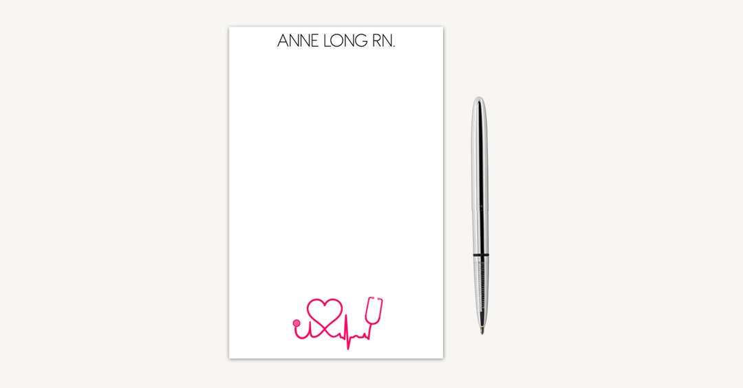 Nurse NOTEPAD With Stethoscope, Personalized Notepad, TO DO Lists ...