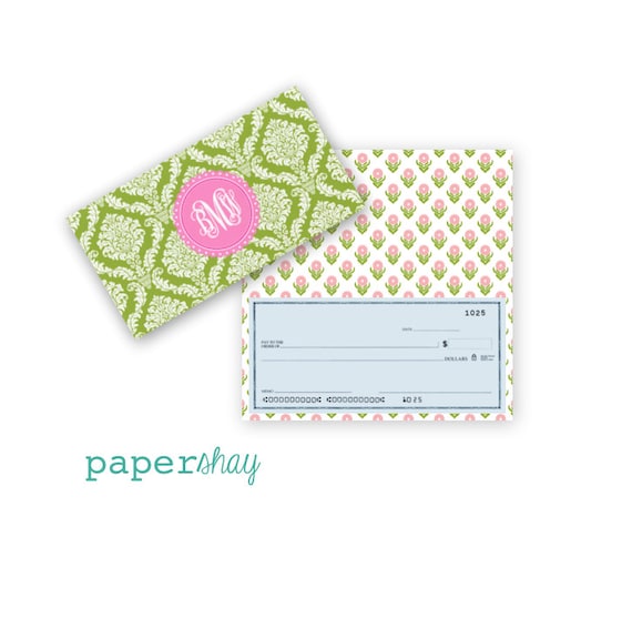 Checkbook Cover Monogrammed Vinyl Checkbook Cover Duplicate | Etsy