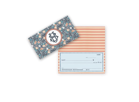 Checkbook Cover Monogrammed Vinyl Checkbook Cover Duplicate | Etsy