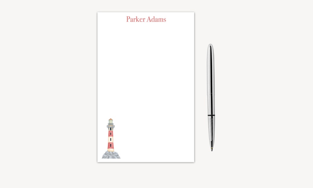 Lighthouse NOTEPAD Personalized Notepad With Name Custom Memo Pad Sea ...