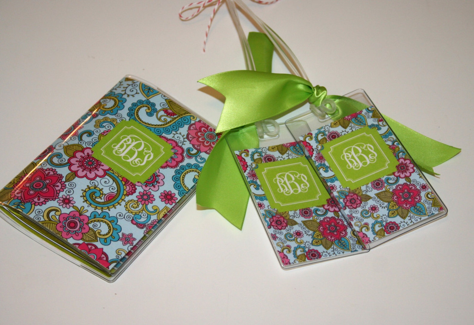 Set of 2 Monogram Luggage Tags Personalized Bag Tags | Etsy