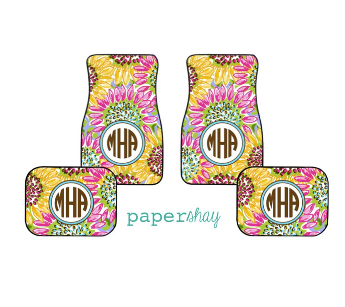 Monogram Floor Car Mats, Personalized Floor Mats for Your Car and SUV ...