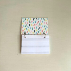 Rainbow Flashcard Holder, Index Card Binder or Recipe Binder, Laminated ...