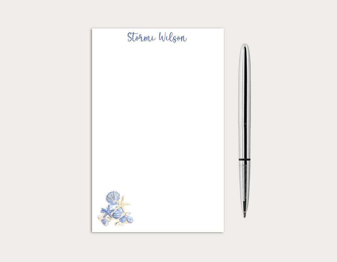 Beach Themed Notepad – Coastal Stationery for Summer Notes, Ocean ...