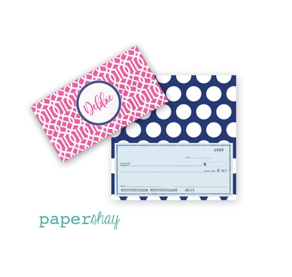 Checkbook Cover Monogrammed Vinyl Checkbook Cover Duplicate | Etsy