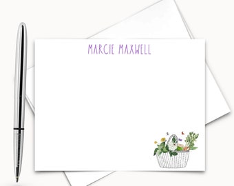 Classic Monogram Flat Notecards Correspondence Card Stationery ...