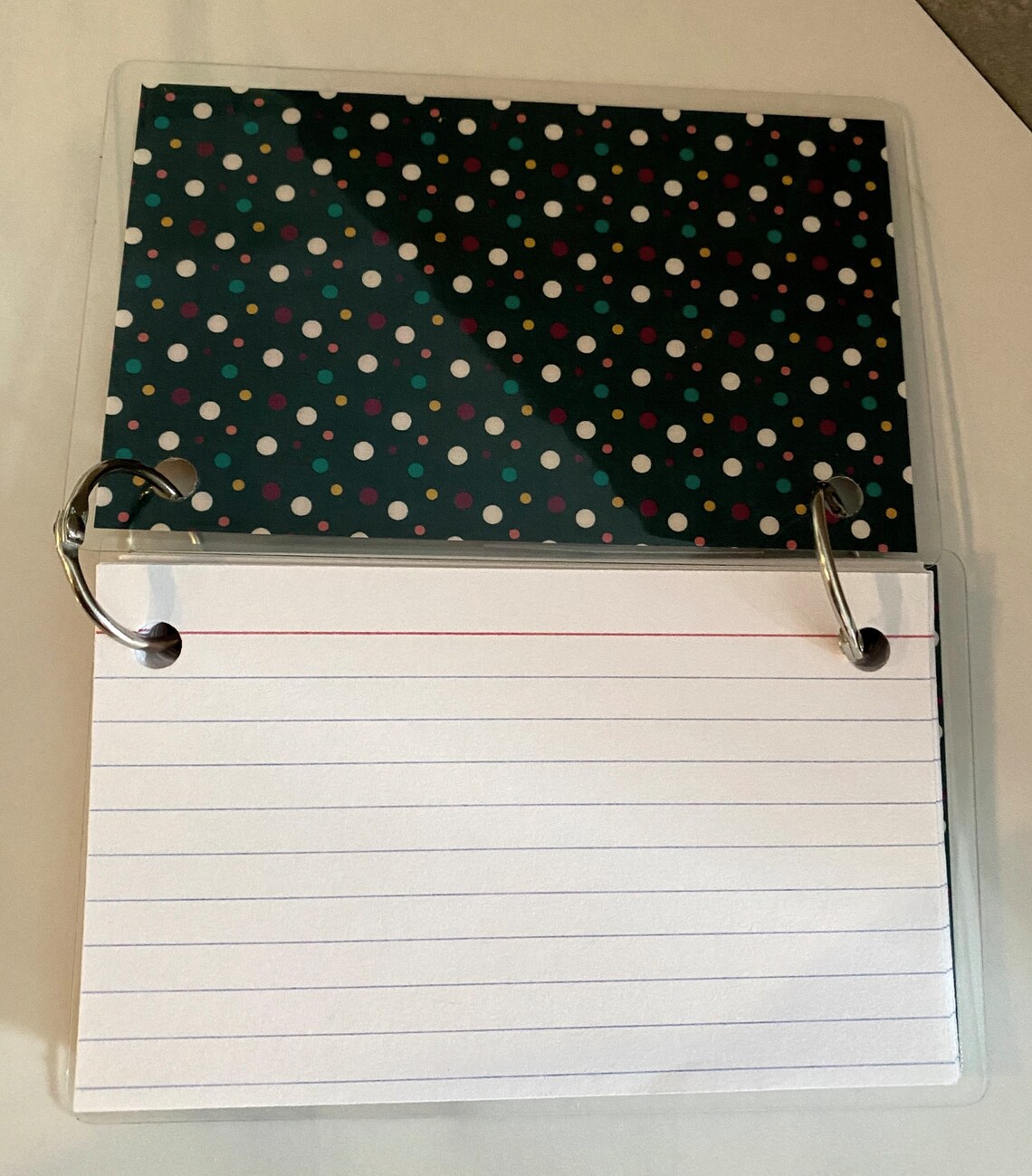 Personalized Index Card Binder, Flashcard Holder or Recipe Book ...