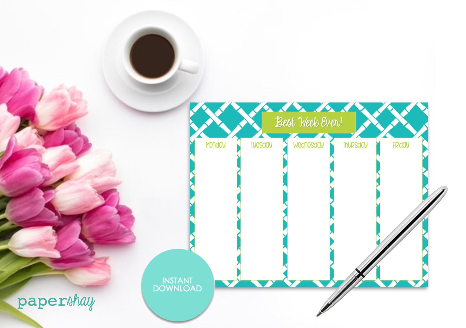 Weekly Planner Printable Desktop Planner Student Planner - Etsy