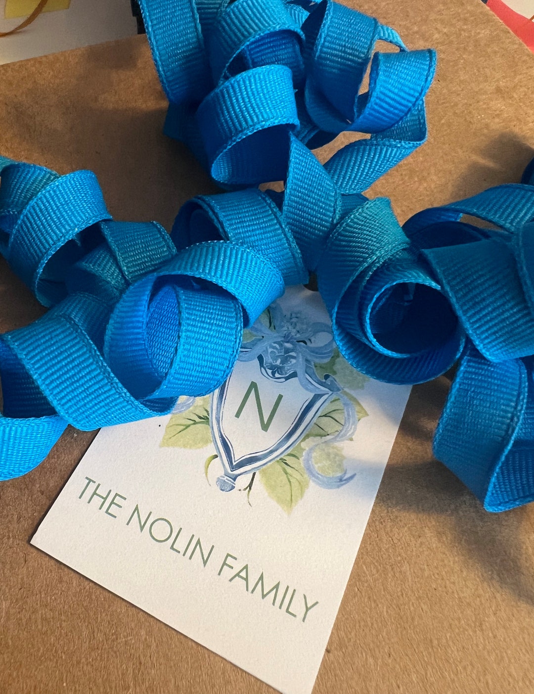 Personalized Family Crest Gift Tags, Custom Hydrangea With Bow Favor ...