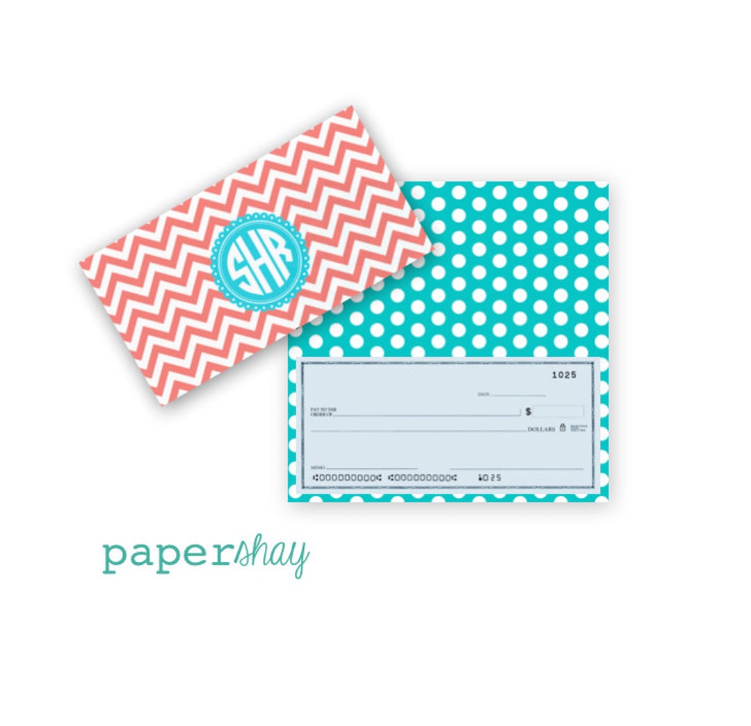 Checkbook Cover, Monogrammed Vinyl Checkbook Cover, Duplicate Checkbook ...