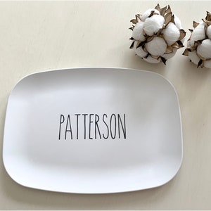 Personalized Serving Platter, Family Platter, Custom Monogram Preppy ...