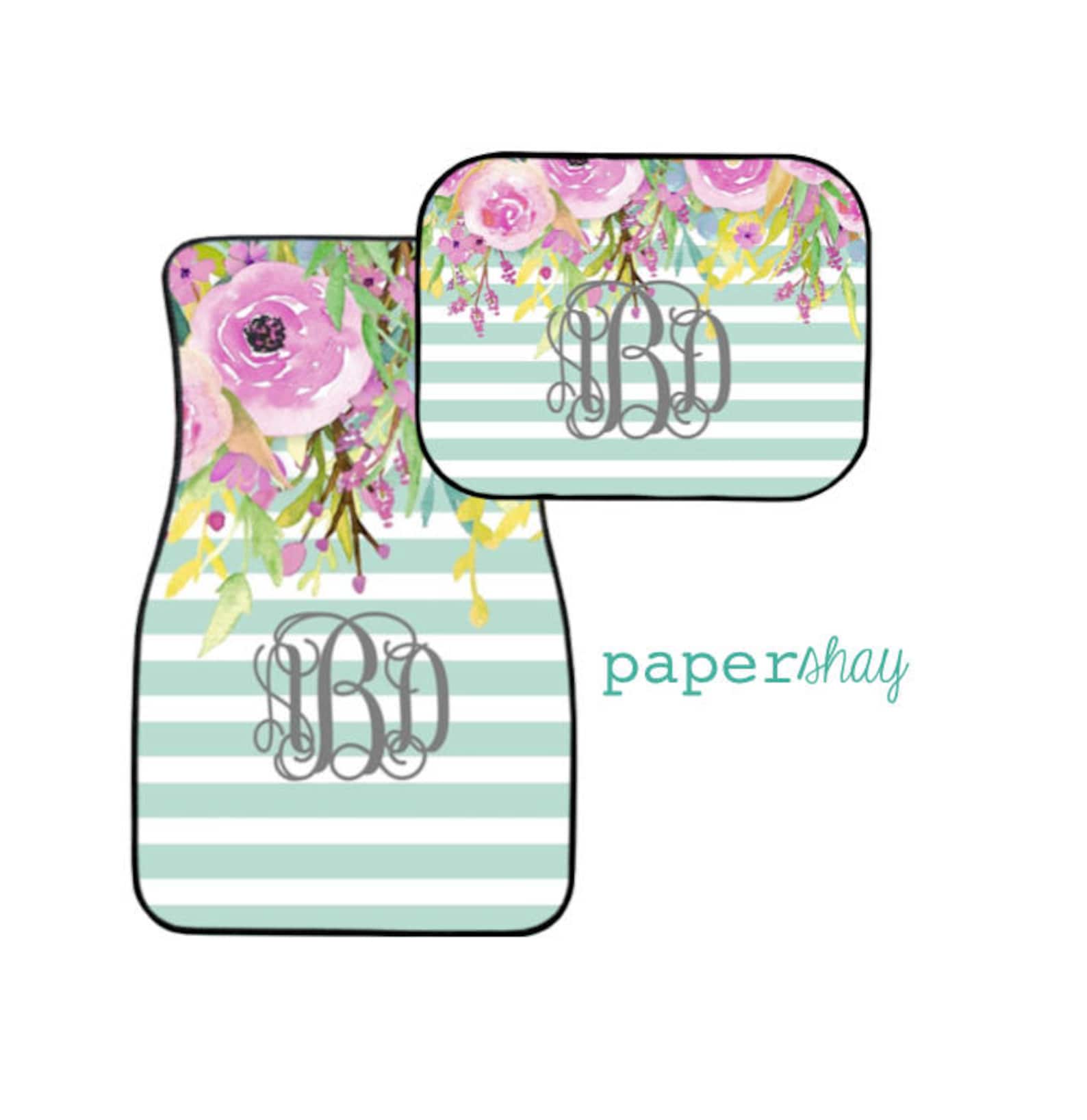 Monogram Floor Car Mats, Personalized Floor Mats for Your Car and SUV ...