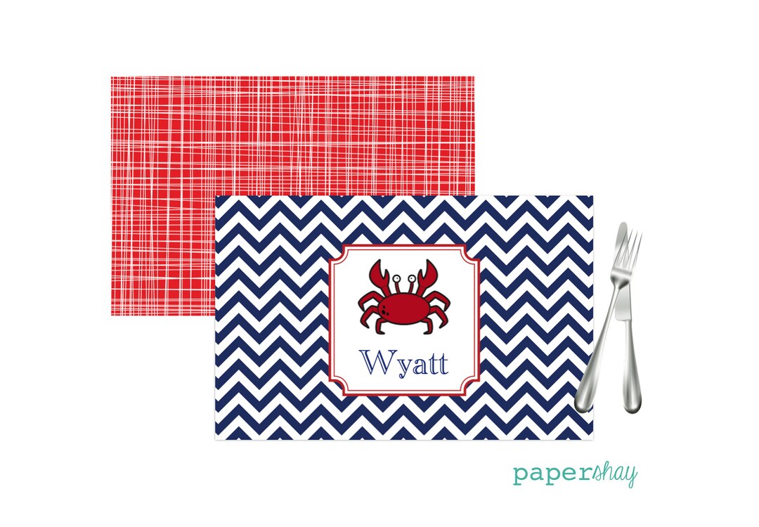 Monogrammed Placemat, Laminated Placemats, Design Your Own Placemat ...