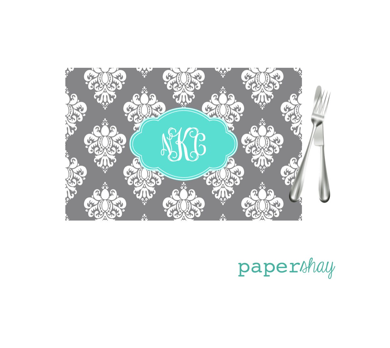 Monogrammed Placemat Laminated Placemats Design your Own | Etsy