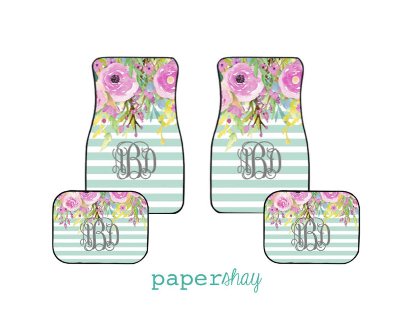 Monogram Floor Car Mats, Personalized Floor Mats for Your Car and SUV ...