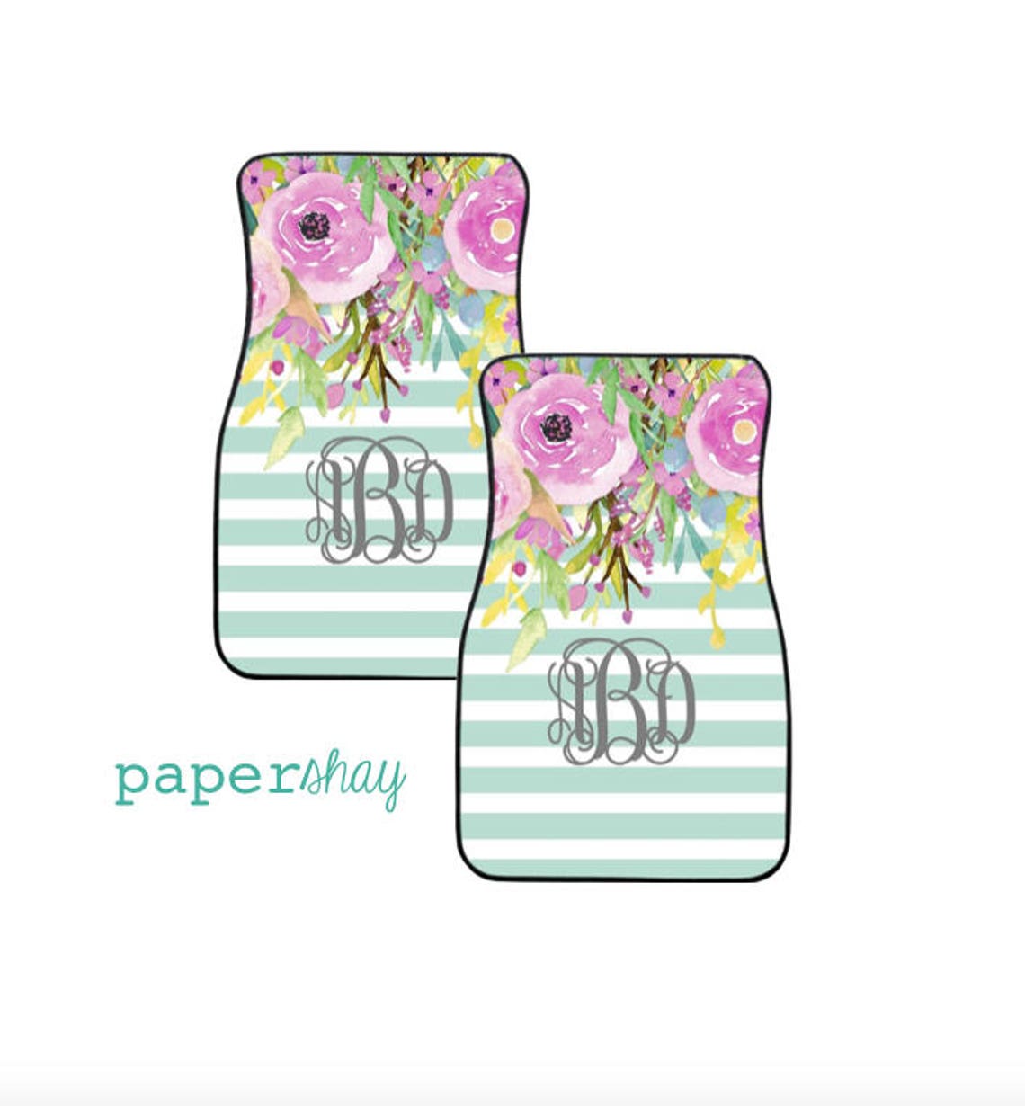 Monogram Floor Car Mats, Personalized Floor Mats for Your Car and SUV ...
