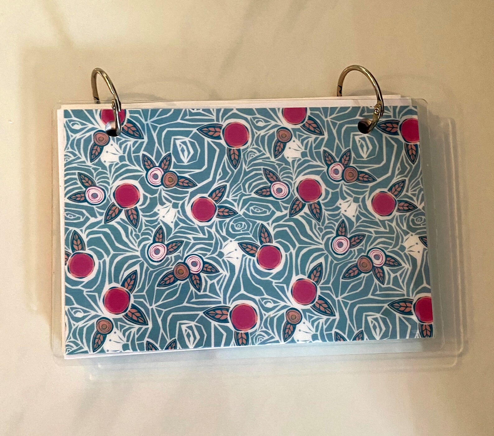 Index Card Binder Flashcard Holder or Recipe Book Laminated - Etsy