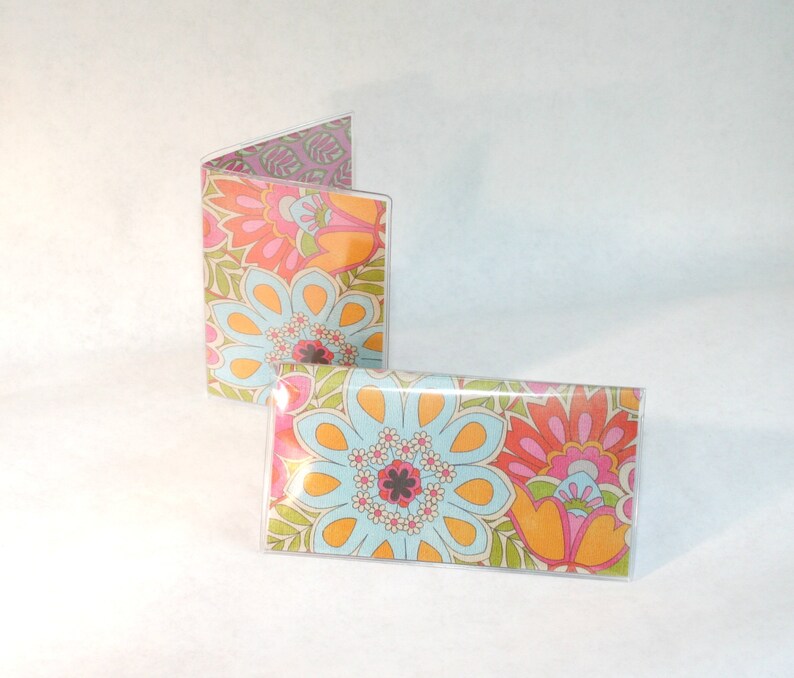 Checkbook Cover FLORAL Vinyl Checkbook Cover Travel - Etsy