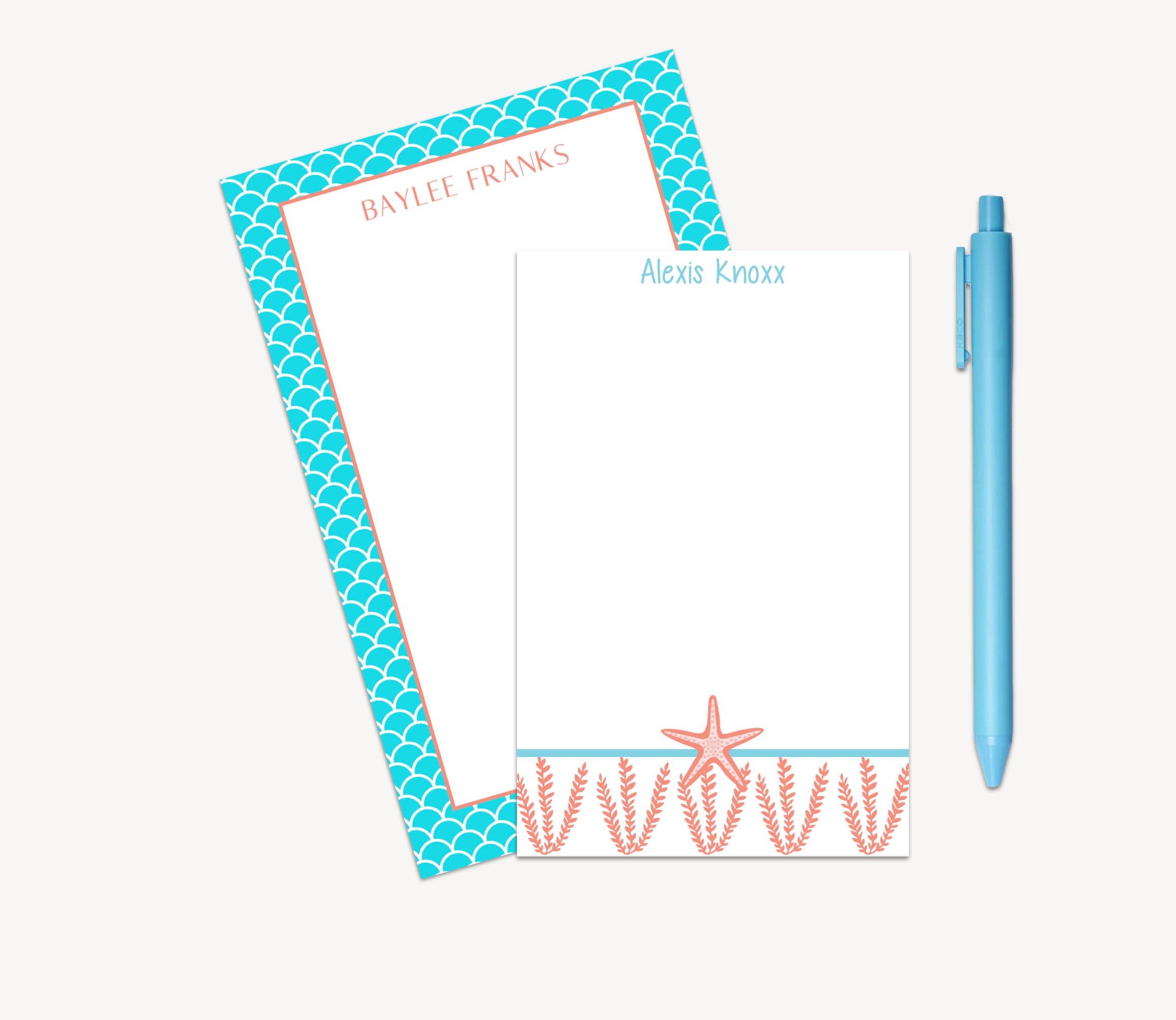 Beach Notepad: Embrace Nature's Elegance. Shell and Coral Notepad ...