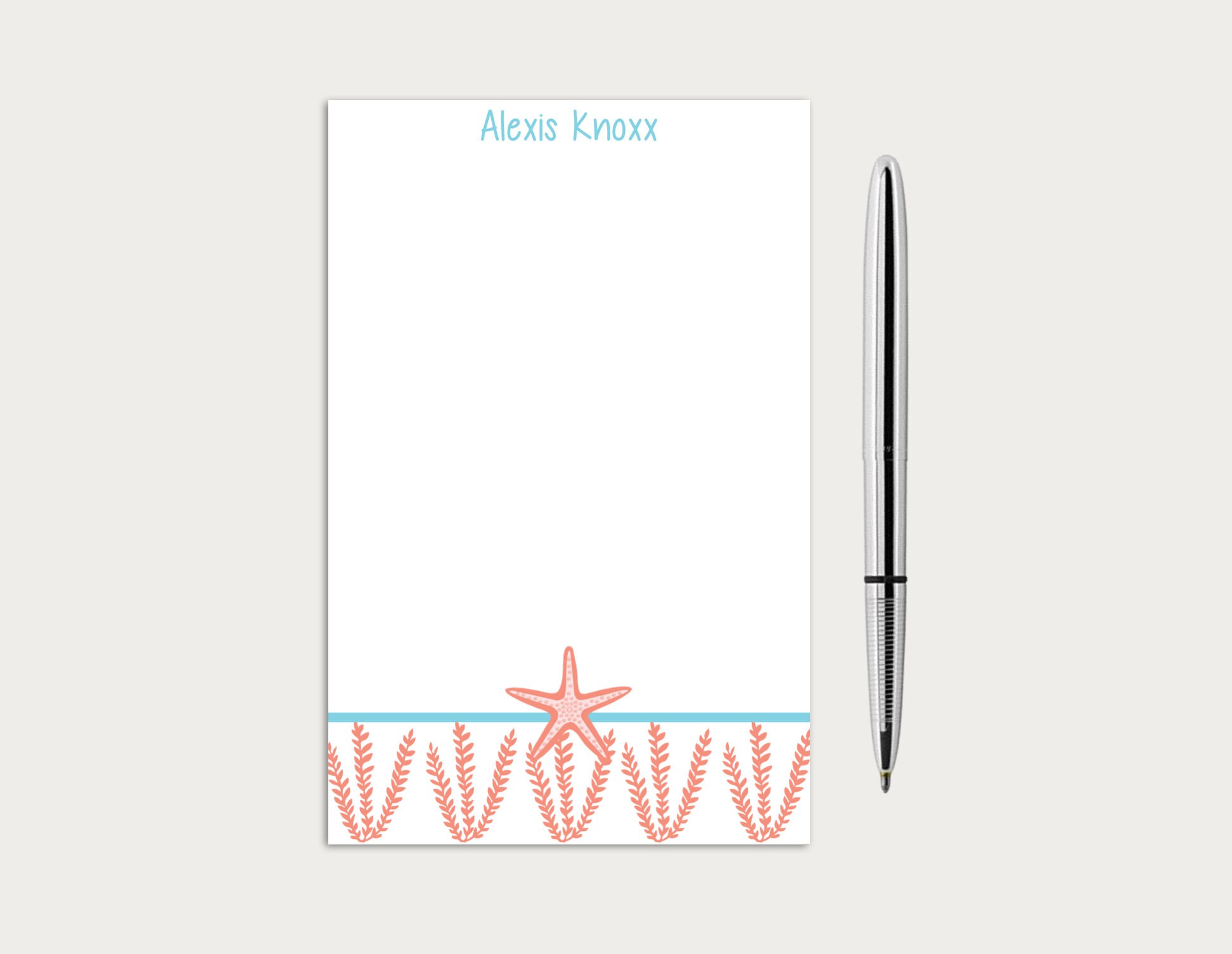 Beach Notepad: Embrace Nature's Elegance. Shell and Coral Notepad ...
