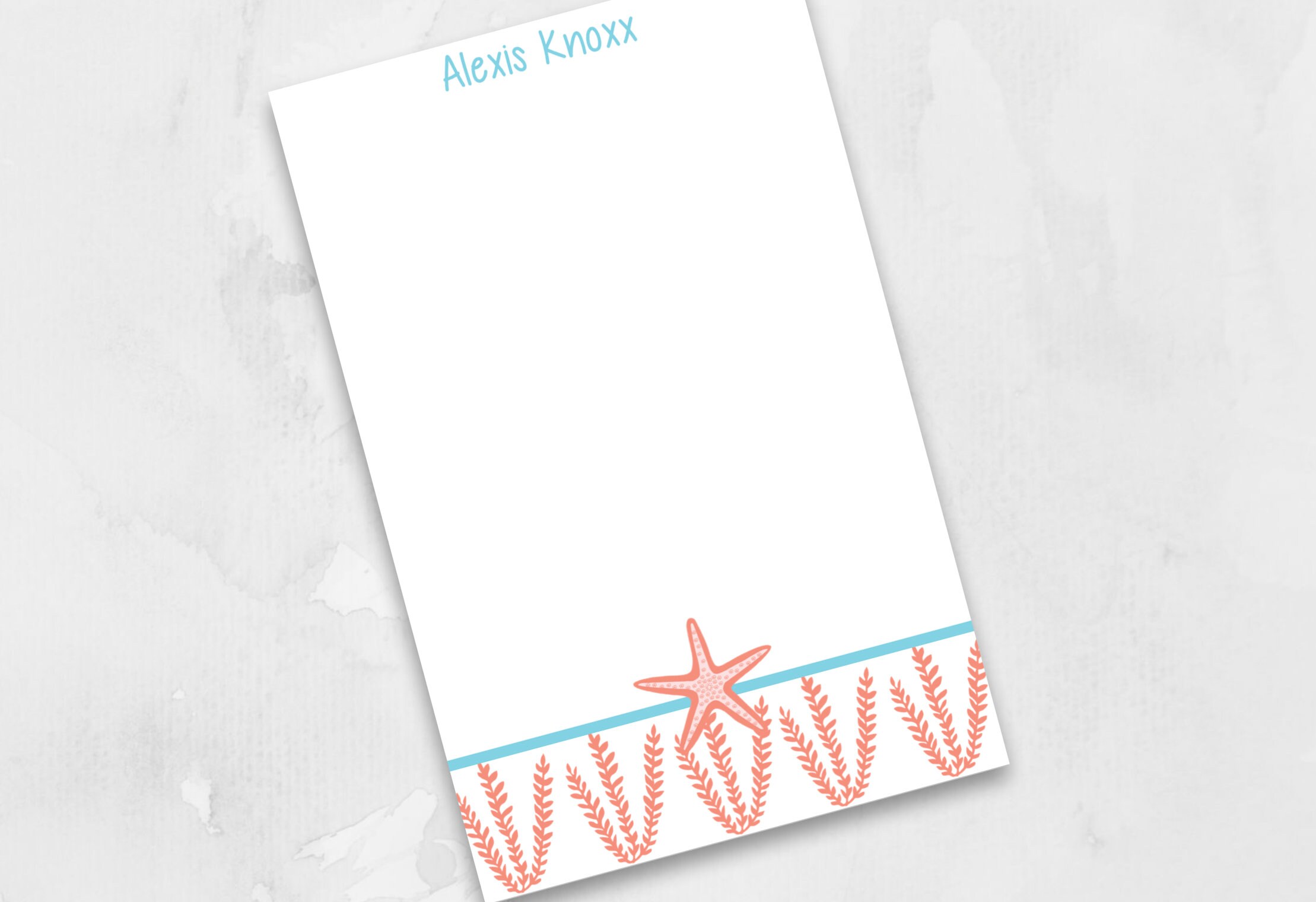 Beach Notepad: Embrace Nature's Elegance. Shell and Coral Notepad ...