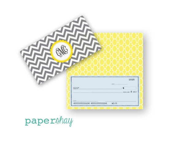 Checkbook Cover Monogrammed Vinyl Checkbook Cover Duplicate | Etsy