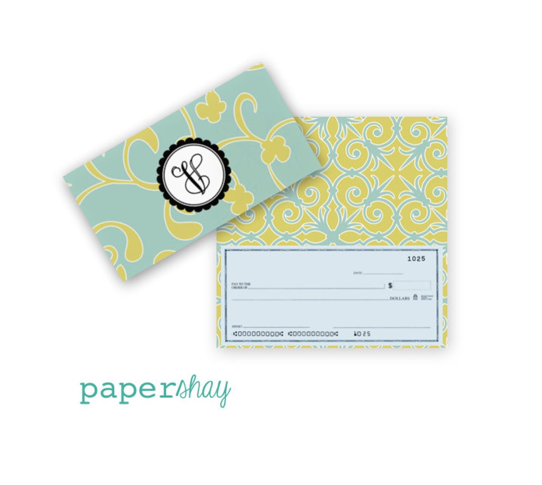 Checkbook Cover, Monogrammed Vinyl Checkbook Cover, Duplicate Checkbook ...