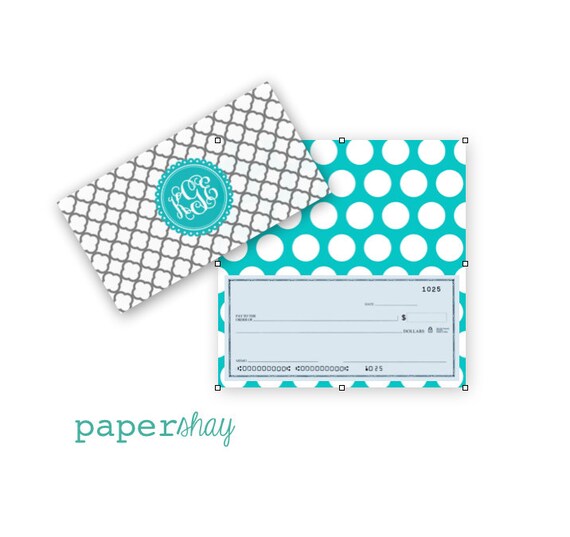 Checkbook Cover Monogrammed Vinyl Checkbook Cover Duplicate | Etsy