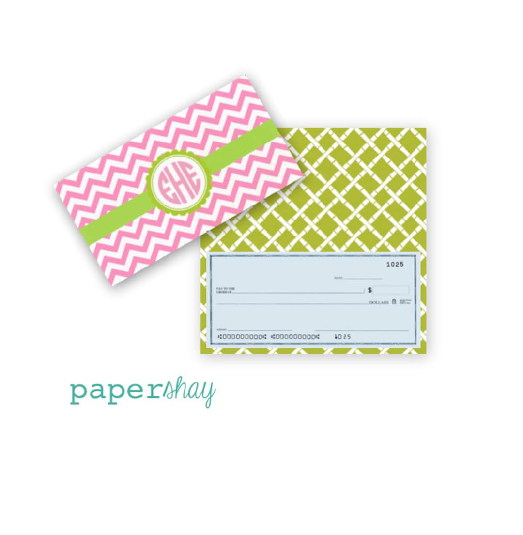 Checkbook Cover, Monogrammed Vinyl Checkbook Cover, Duplicate Checkbook ...