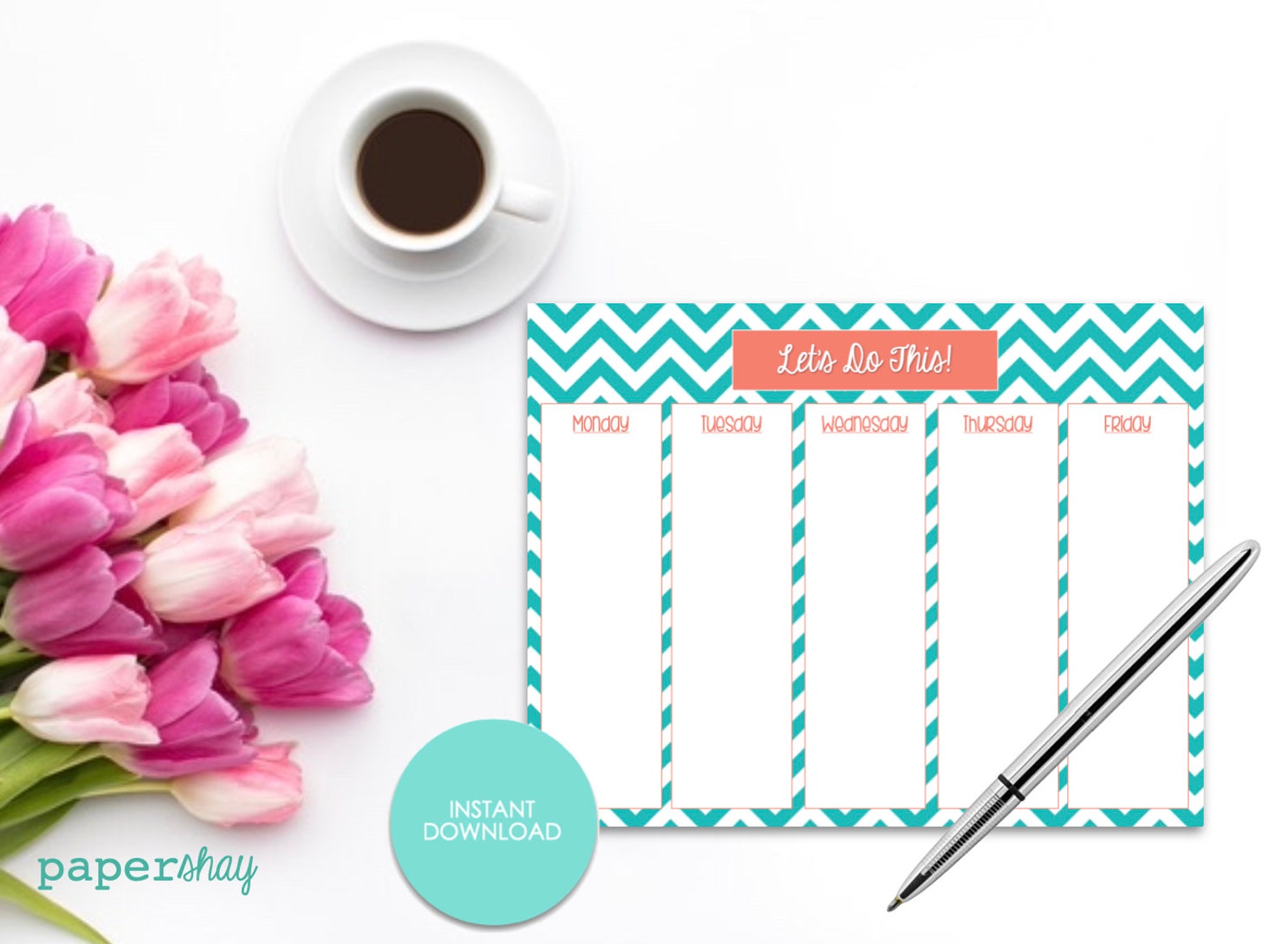 Weekly Planner Printable Desktop Planner Student Planner - Etsy