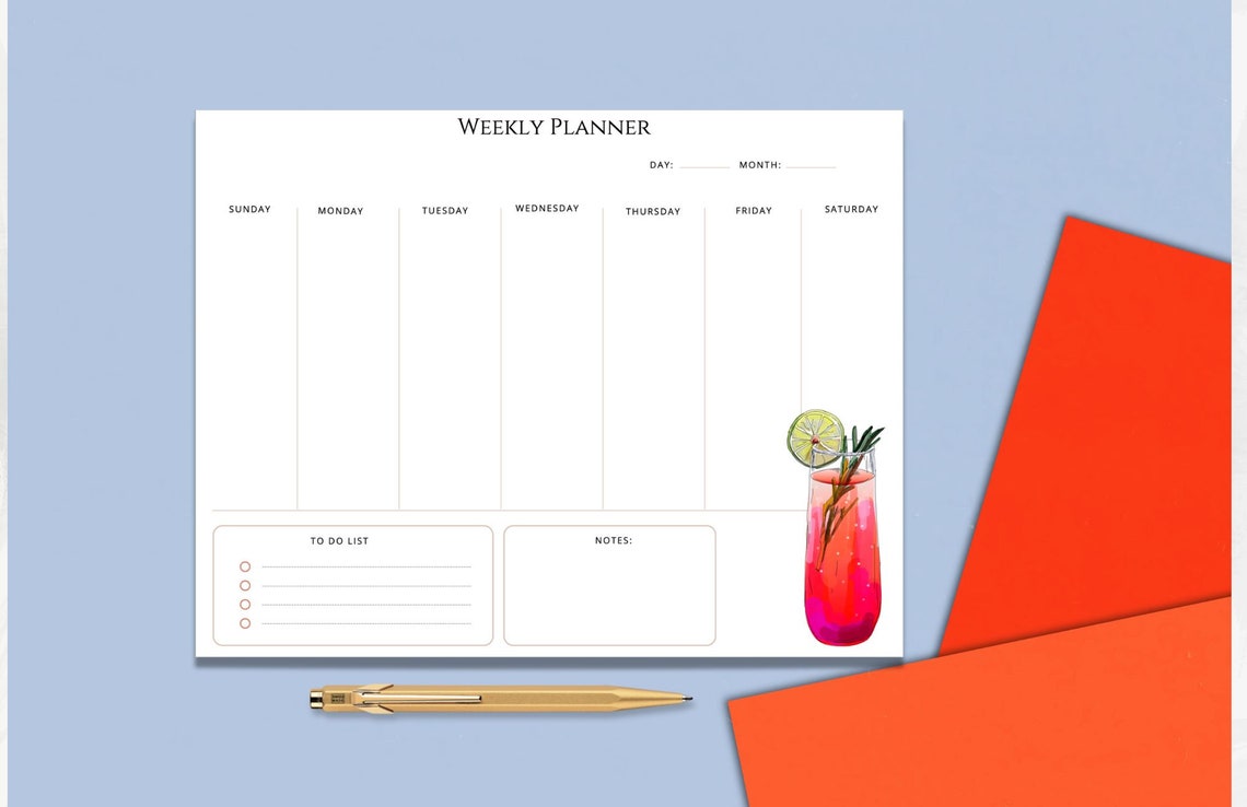 Printable Weekly Planner: 5-day & 7-day Layouts (digital Download) - Etsy