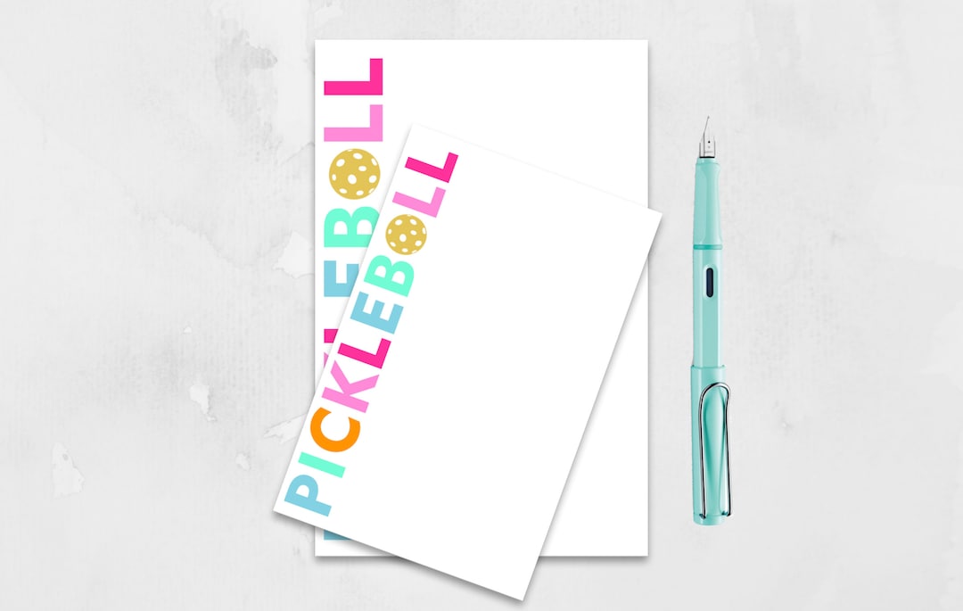 Monogram Pickleball Notepad in 2 Sizes, Pickleball League Gift, Sports ...