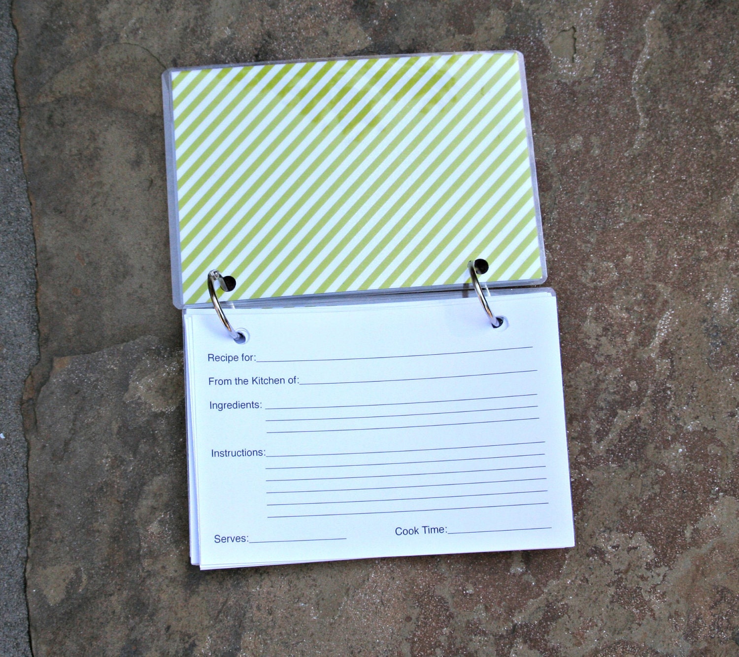 Personalized Index Card Binder Flashcard Holder or Recipe - Etsy