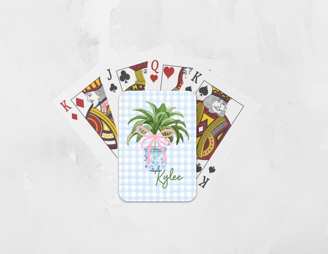 Personalized Poker Playing Cards, Custom Southern Preppy Deck of Cards ...
