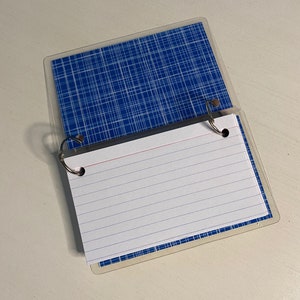 Personalized Index Card Binder, Flashcard Holder or Recipe Book ...