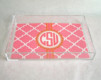 Acrylic Monogram Tray | Etsy