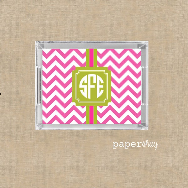 Acrylic Monogram Tray - Etsy