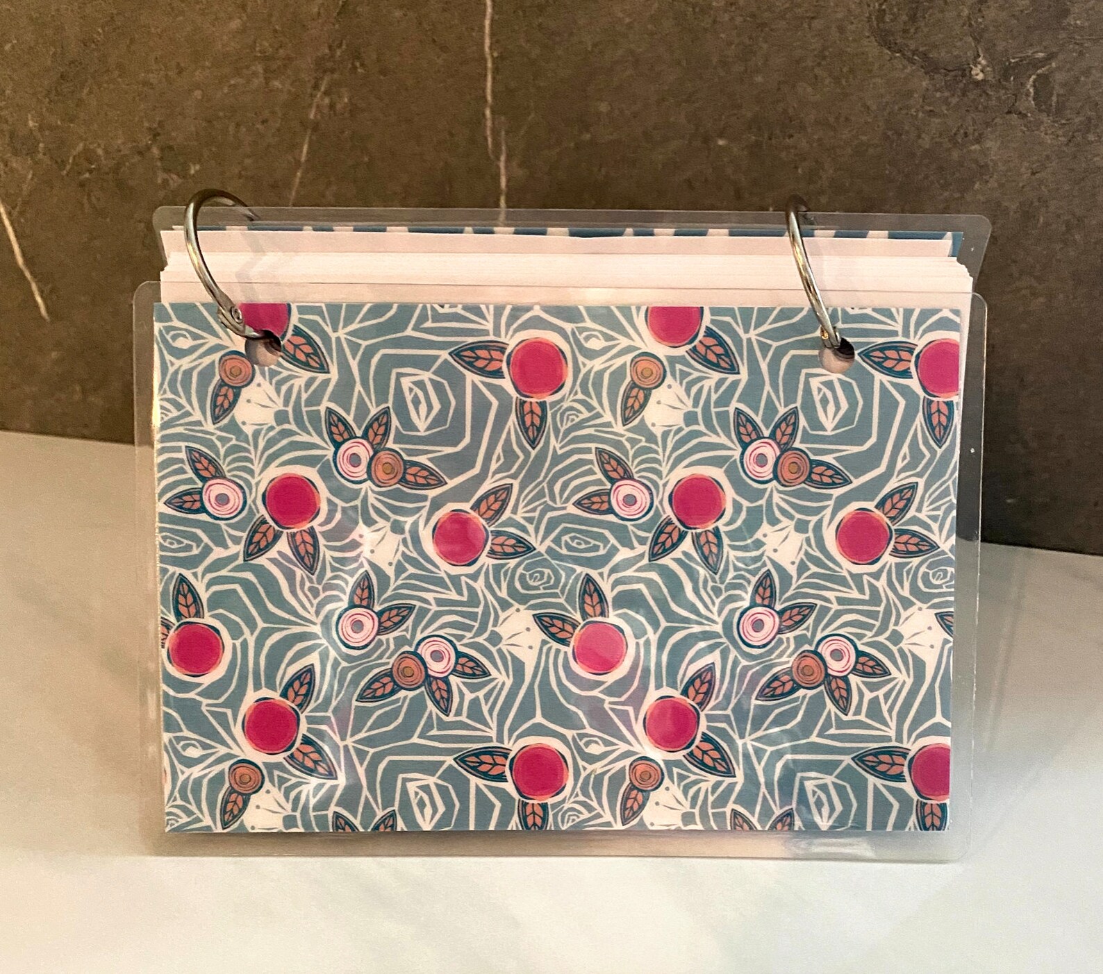 Index Card Binder Flashcard Holder or Recipe Book Laminated - Etsy