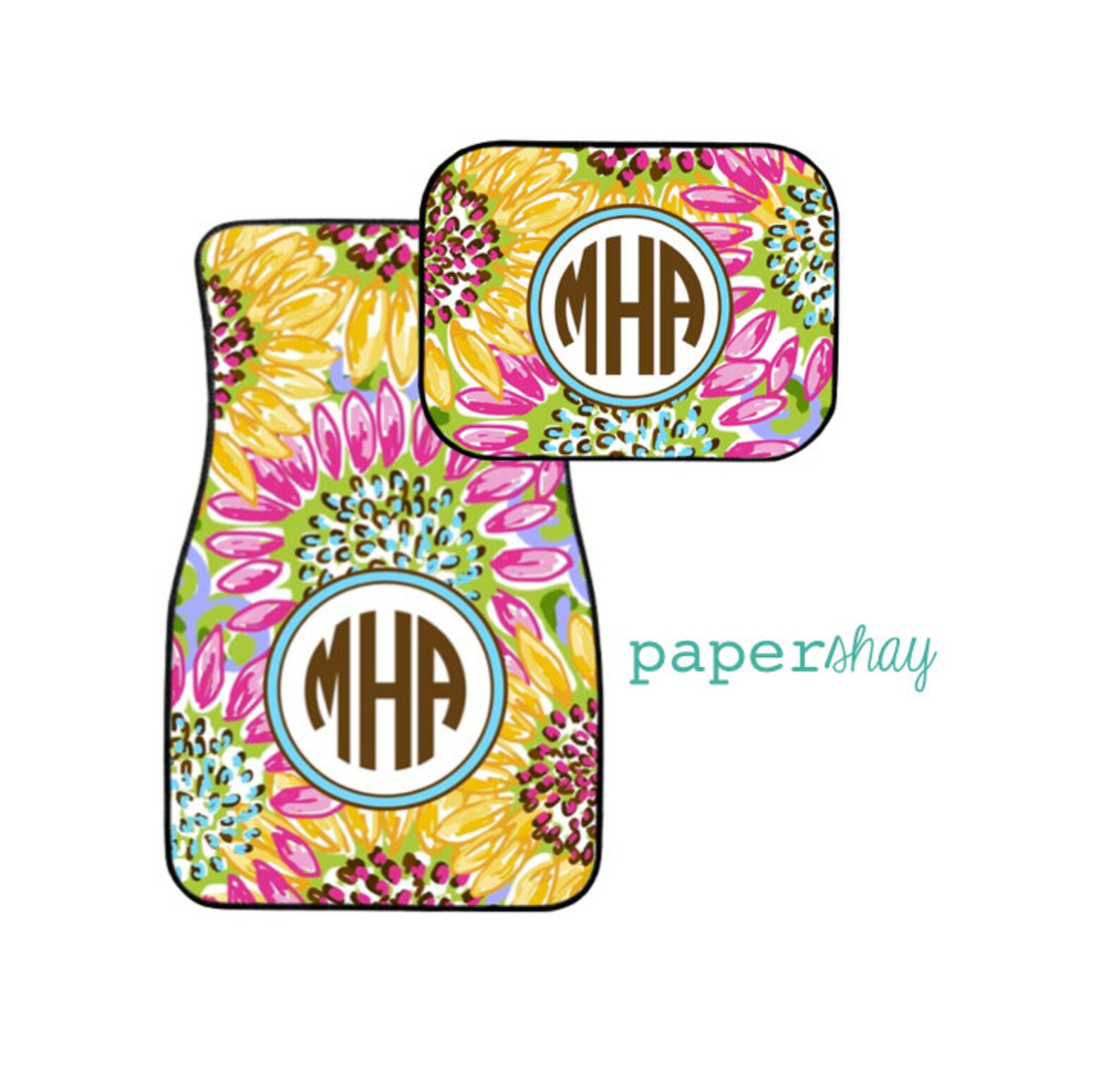 Monogram Floor Car Mats, Personalized Floor Mats for Your Car and SUV ...