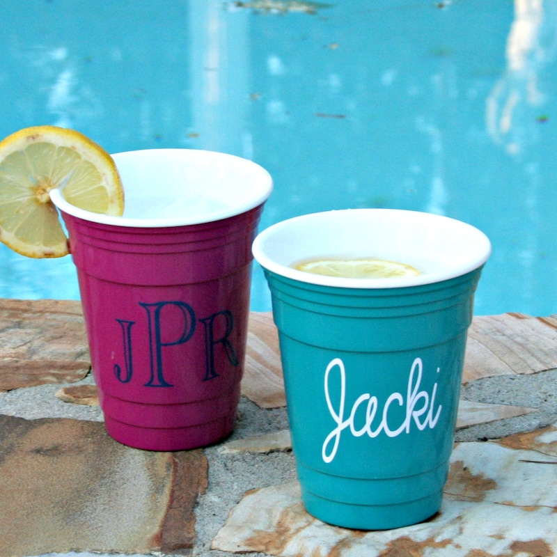 Personalized Plastic Cups - Etsy